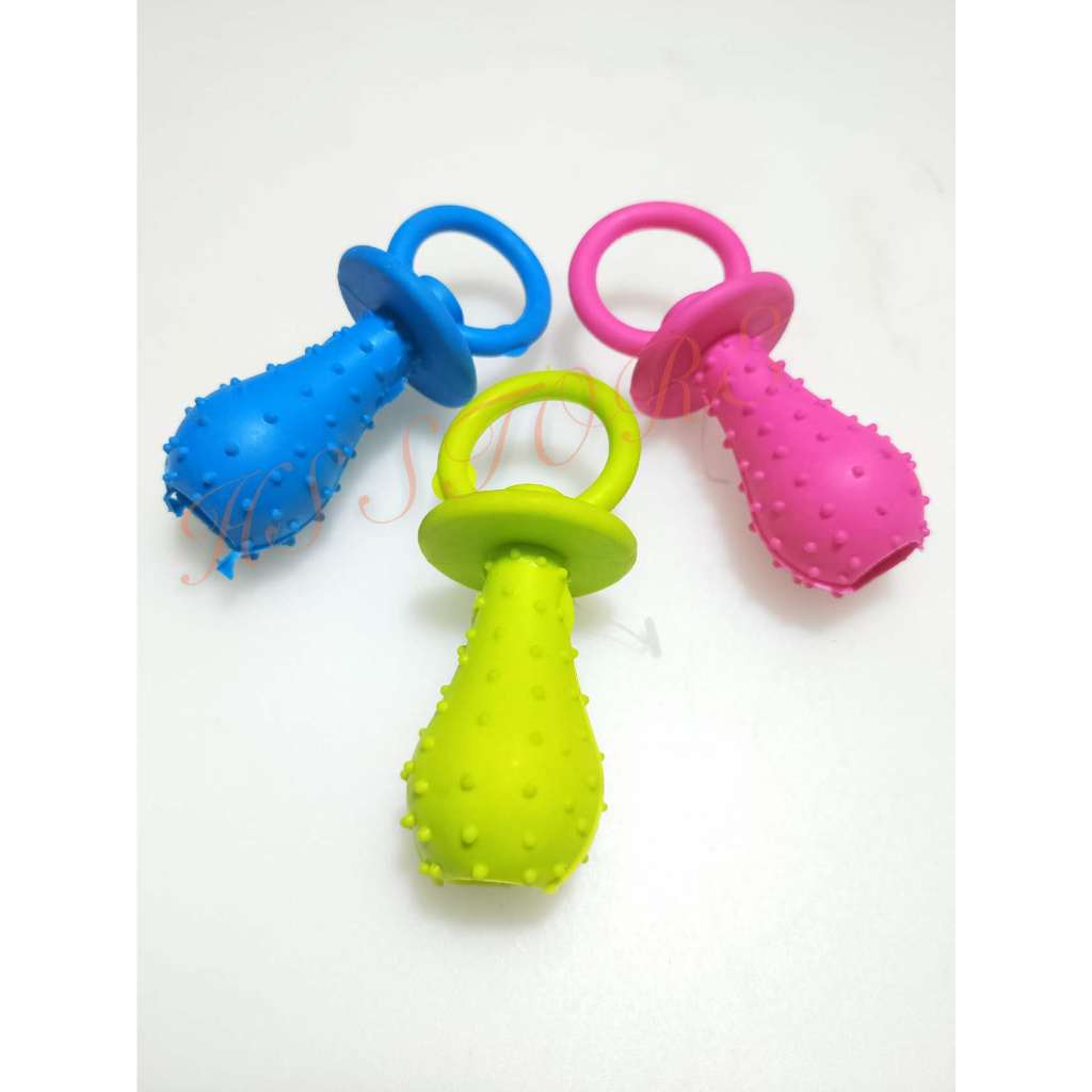 Rubber Pacifier With Bell Chew Toy | Shopee Philippines