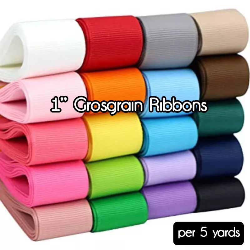 1" (25mm) Solid Grosgrain Ribbon per 5 yards (36 inches) | Shopee ...