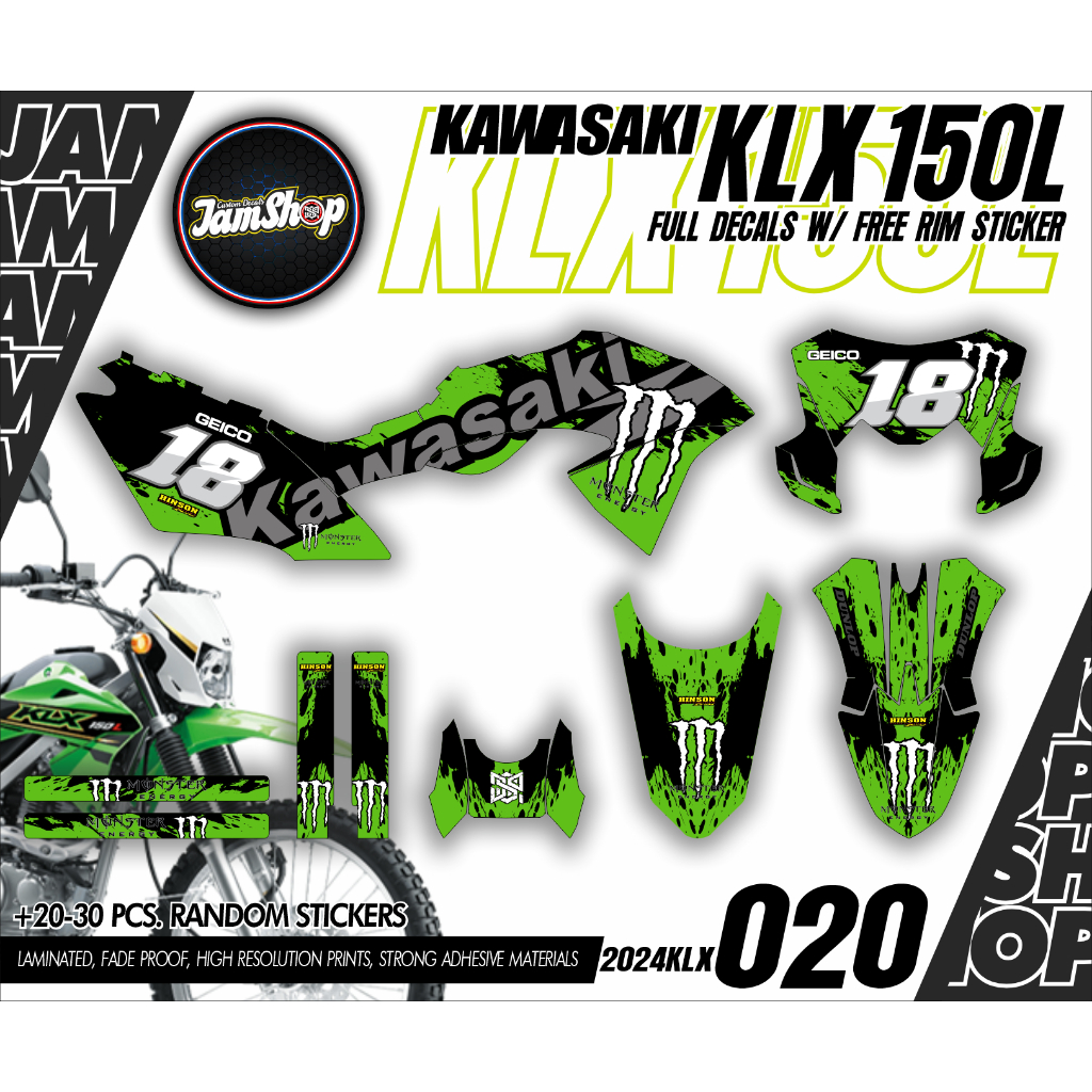 Kawasaki KLX 150L Full Decals - Limited Edition Batch 1 | Shopee ...