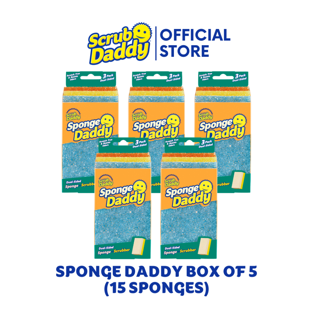 Sponge Daddy Dual Sided Scrubber + Sponge Box of 5 | Shopee Philippines