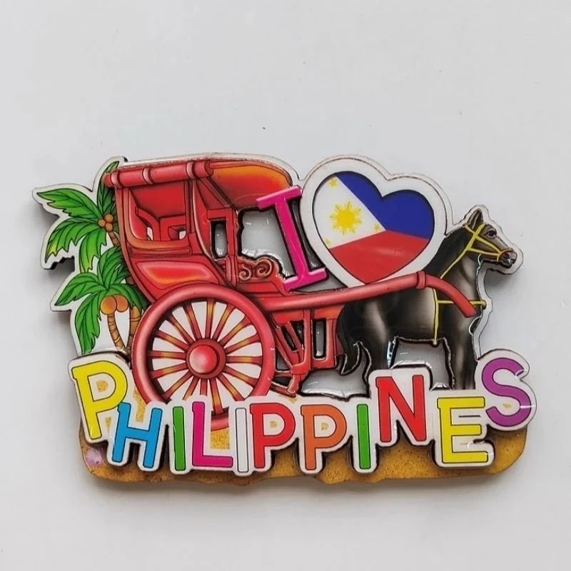 PHILIPPINES Wooden 2D Fridge Magnet Embossed Ref Magnet Souvenirs ...
