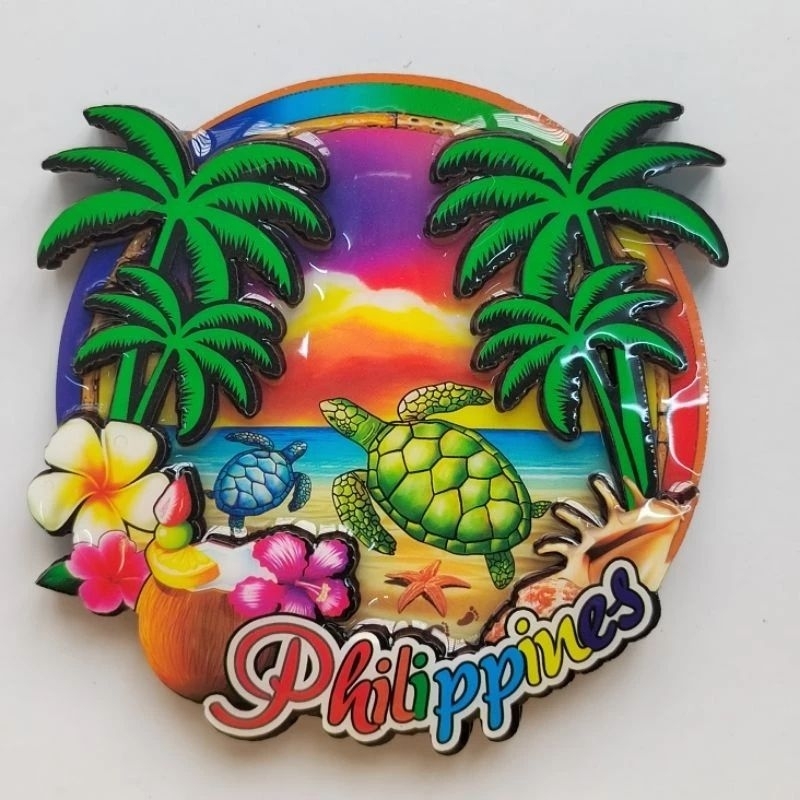 PHILIPPINES Wooden 2D Fridge Magnet Embossed Ref Magnet Souvenirs ...