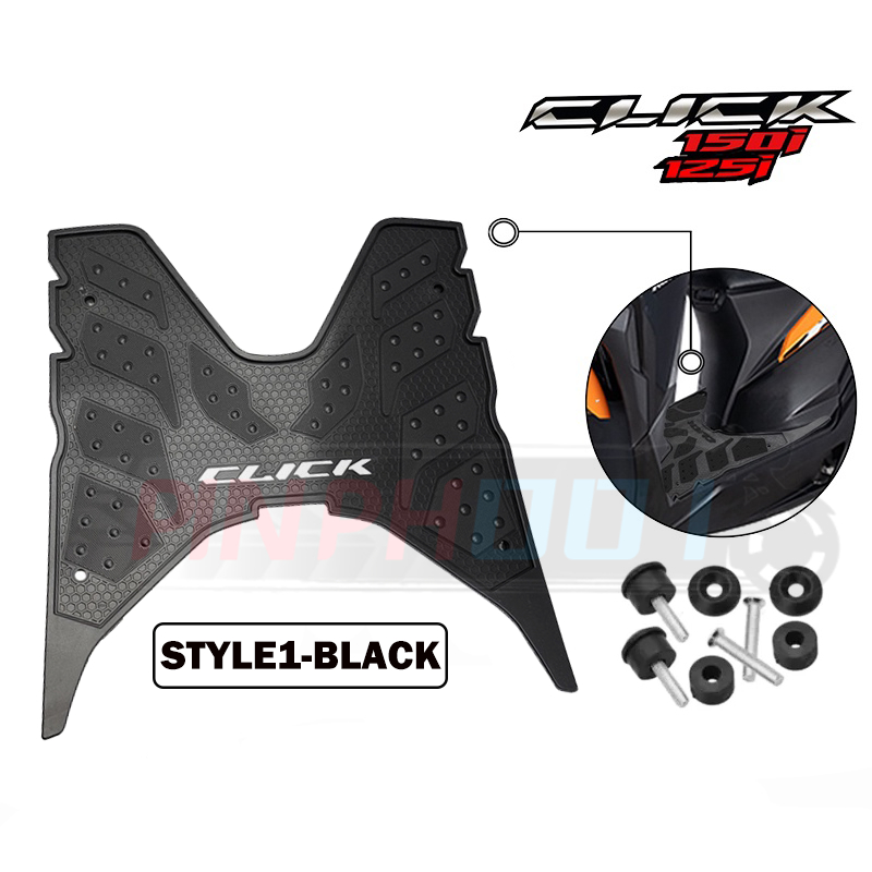 HONDA CLICK 125i /150i Footboard Rubber Matting With Bolts For CLICK V1 ...