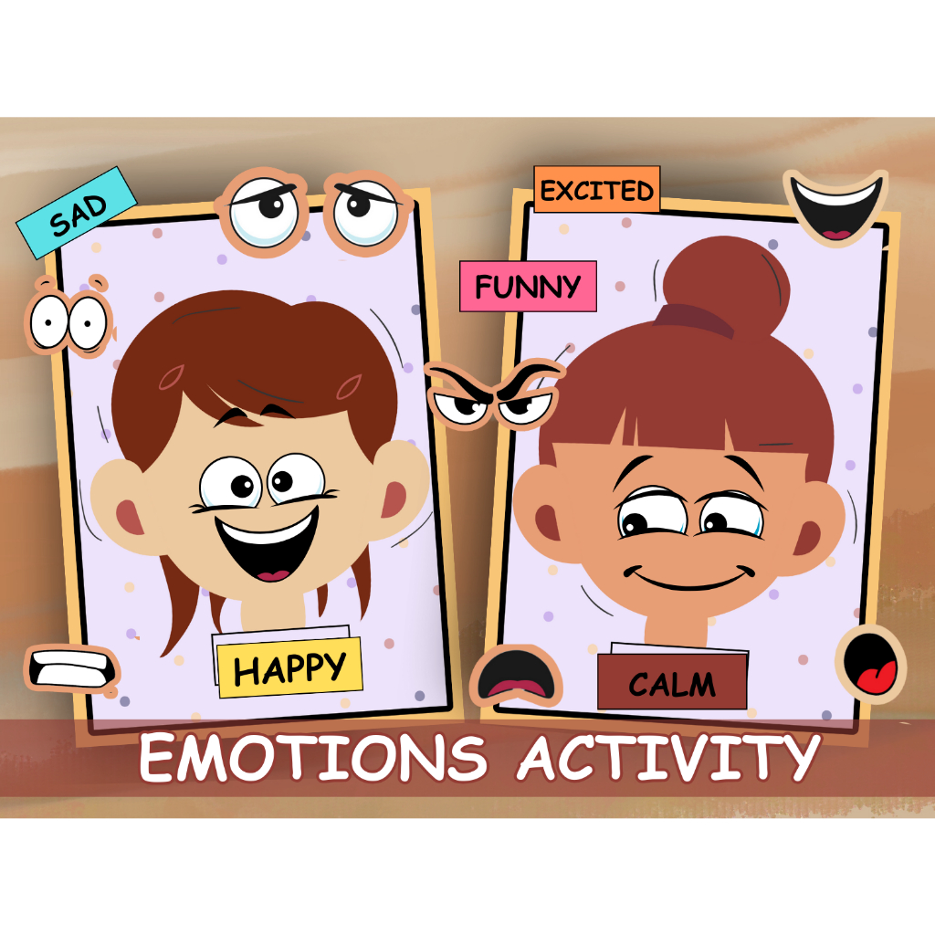 Emotions Activity for Kids Girl Version I Toddler Feeling Chart I ...