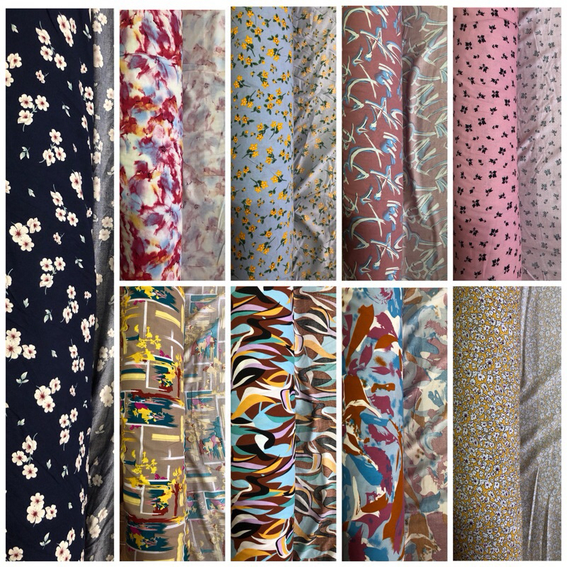 challis printed floral half kilo | Shopee Philippines