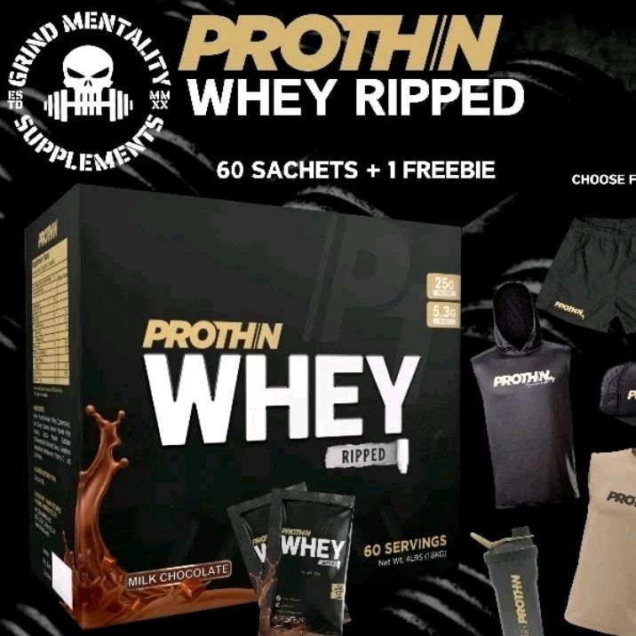 PROTHIN WHEY RIPPED 60 SERVING WITH FREEBIE | Shopee Philippines