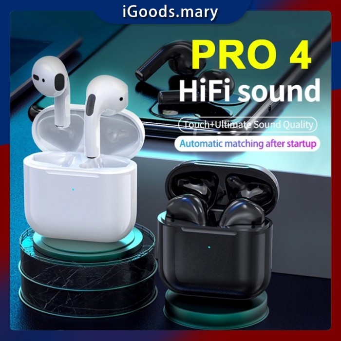TWS PRO4 Wireless Earphones HiFi Stereo Bluetooth Earbuds Noise ...