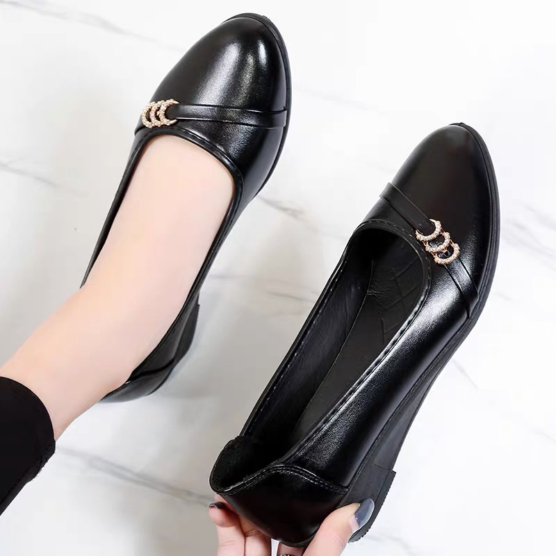 2 inch high heels blackshoes#D-1 Black shoes school shoes 2 inch shoes ...