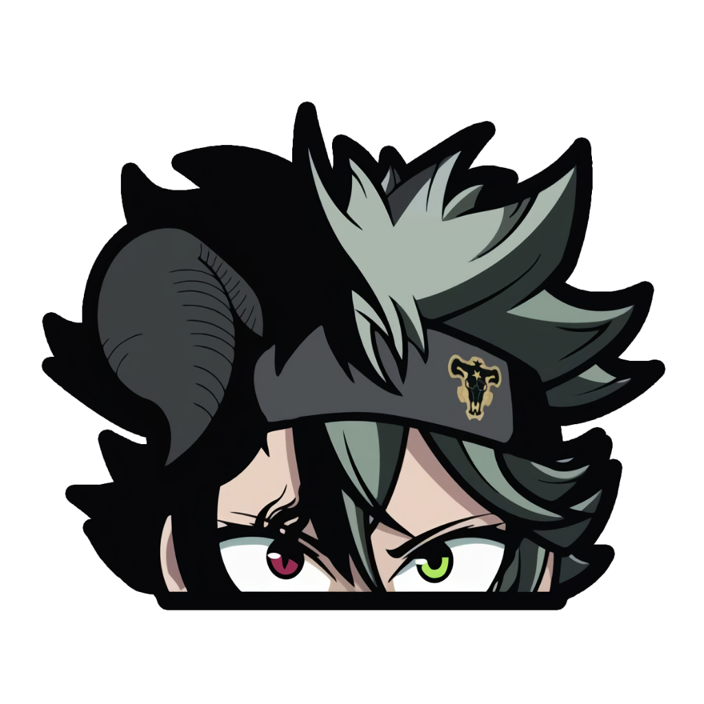 Anime Peeker / Asta - Black Clover Peeking Sticker / Laminated ...