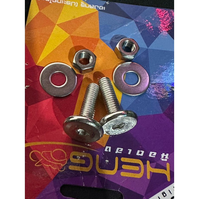 MOTORCYCLE PLAKA BOLTS SOLD as Pair 2pcs STAINLESS | Shopee Philippines