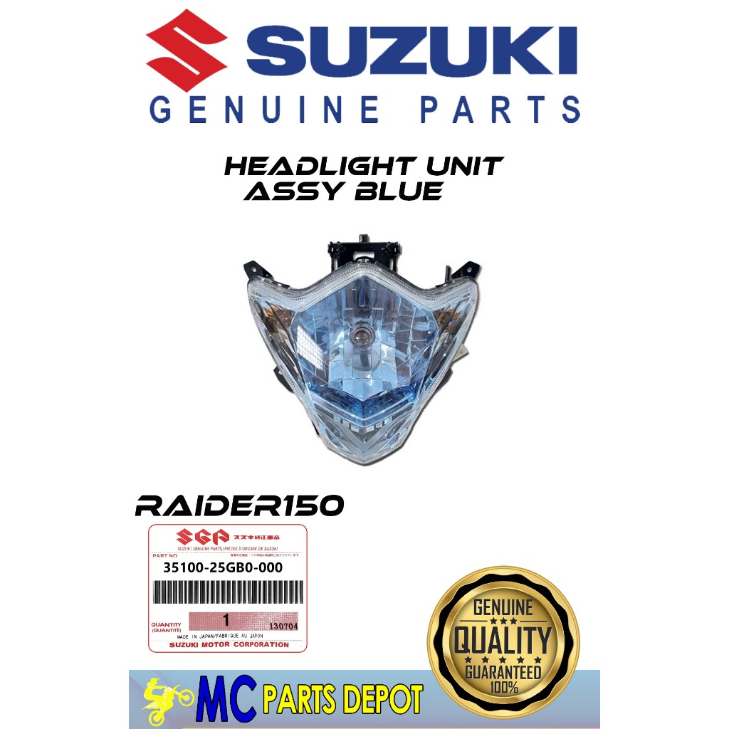 SUZUKI GENUINE HEADLIGHT ASSY FOR RAIDER 150 REBORN ( 35100-25GB0-000 ...