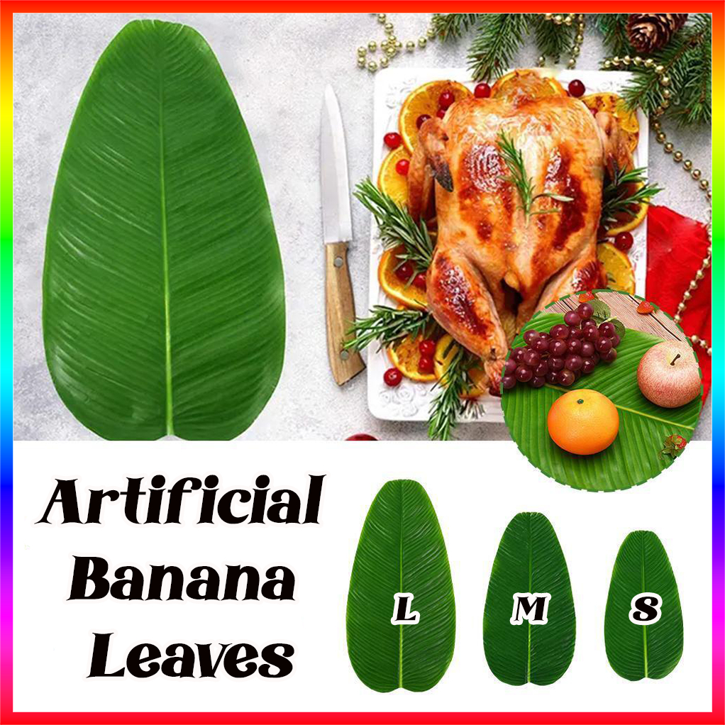Artificial Banana Leaves Large Tropical Simulation Banana Leaf Table ...