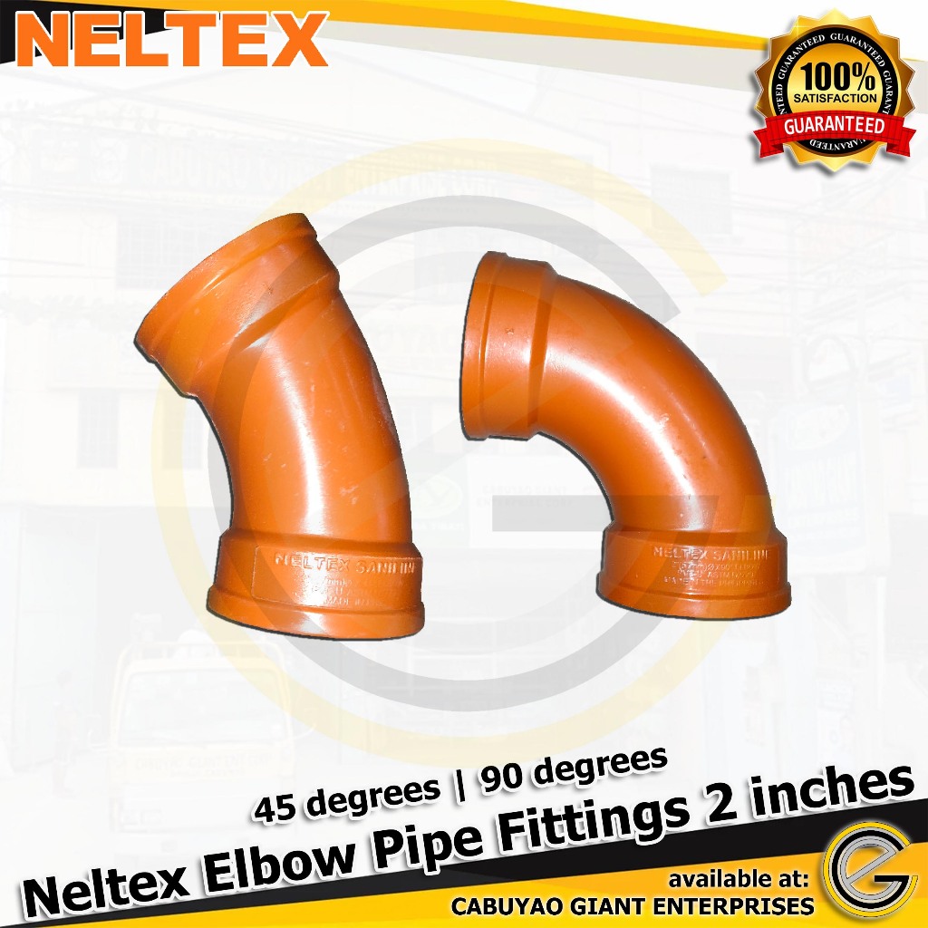 Neltex Saniline or Saniguard Elbow PVC Pipe Fittings 57mm 2 inches (45 ...