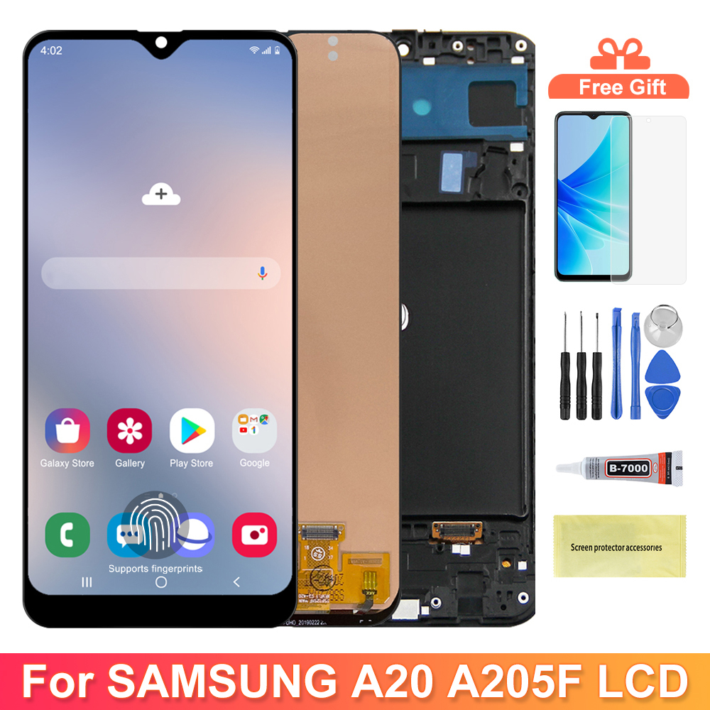 AMoled/TFT LCD For Samsung Galaxy A20 A205 LCD Display Touch Screen ...