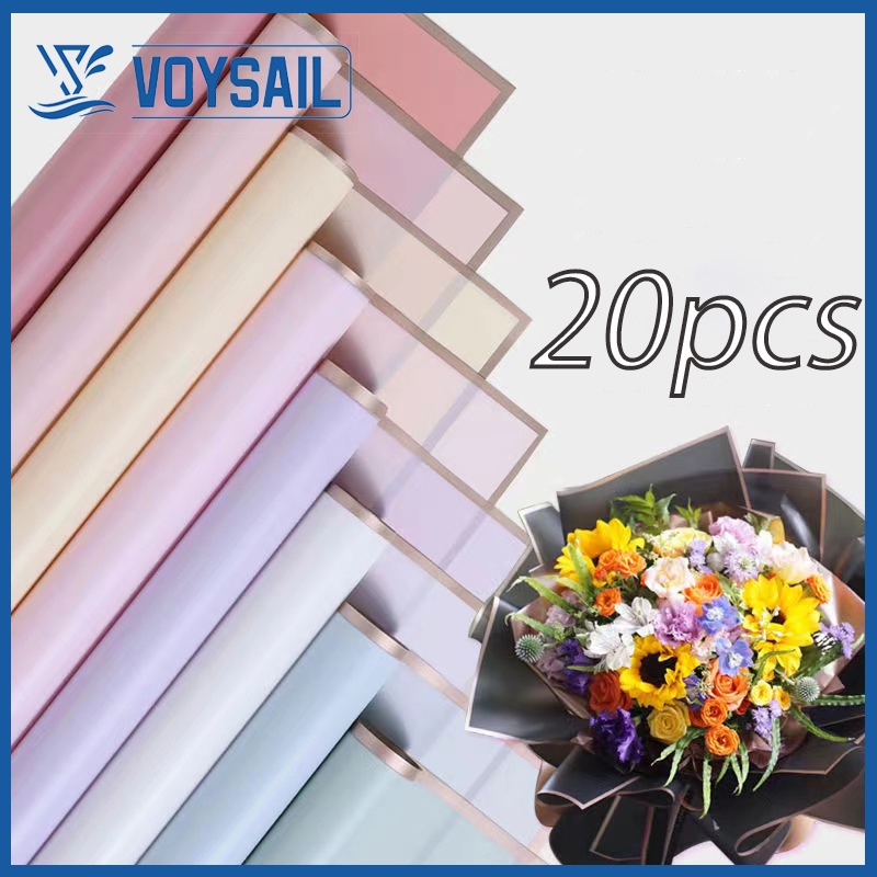20pcs Gold Edge Flower Paper Matte Jelly Frozen Golden Frame Paper ...
