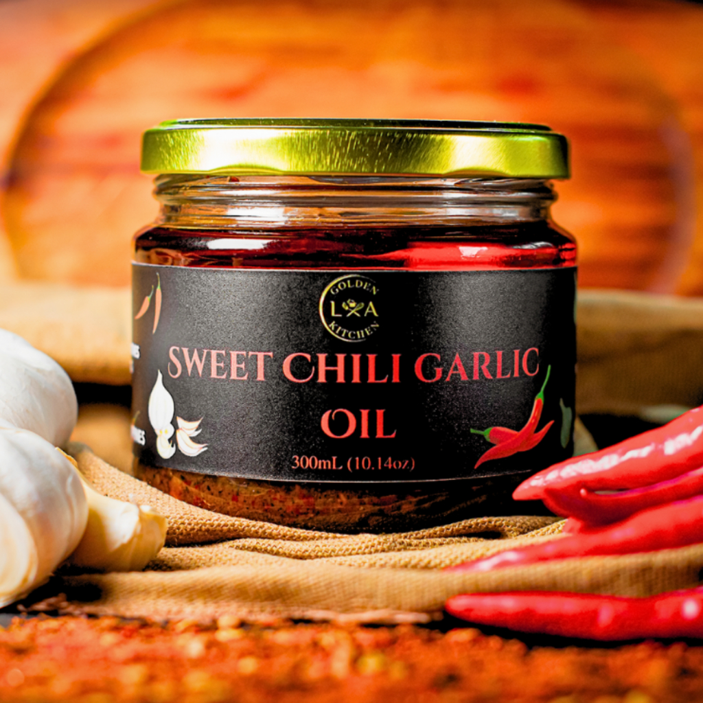 Golden L.A Kitchen Bigger Size 300g of Sweet Chili Garlic Oil Healthy ...