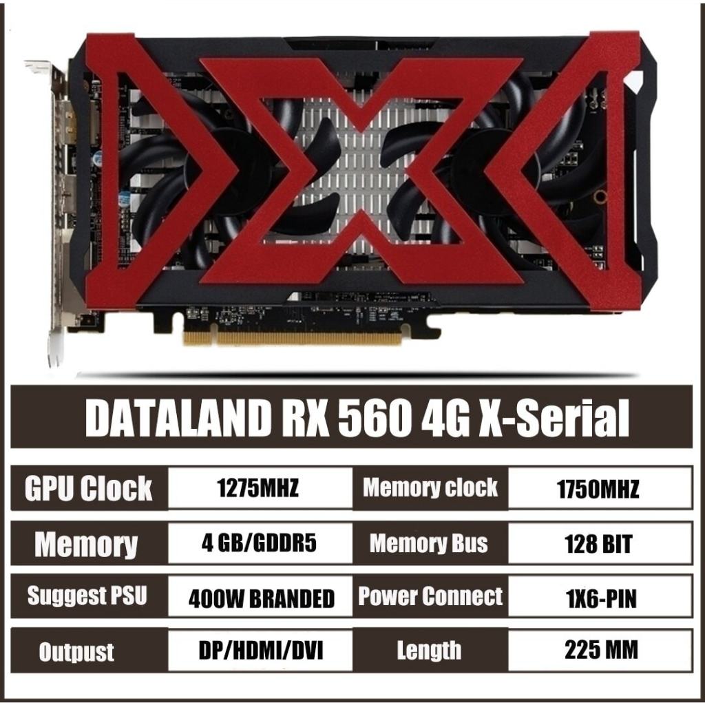 USED 99.999 NEW XFX AMD RX 560 2GB Single Fan | Shopee Philippines
