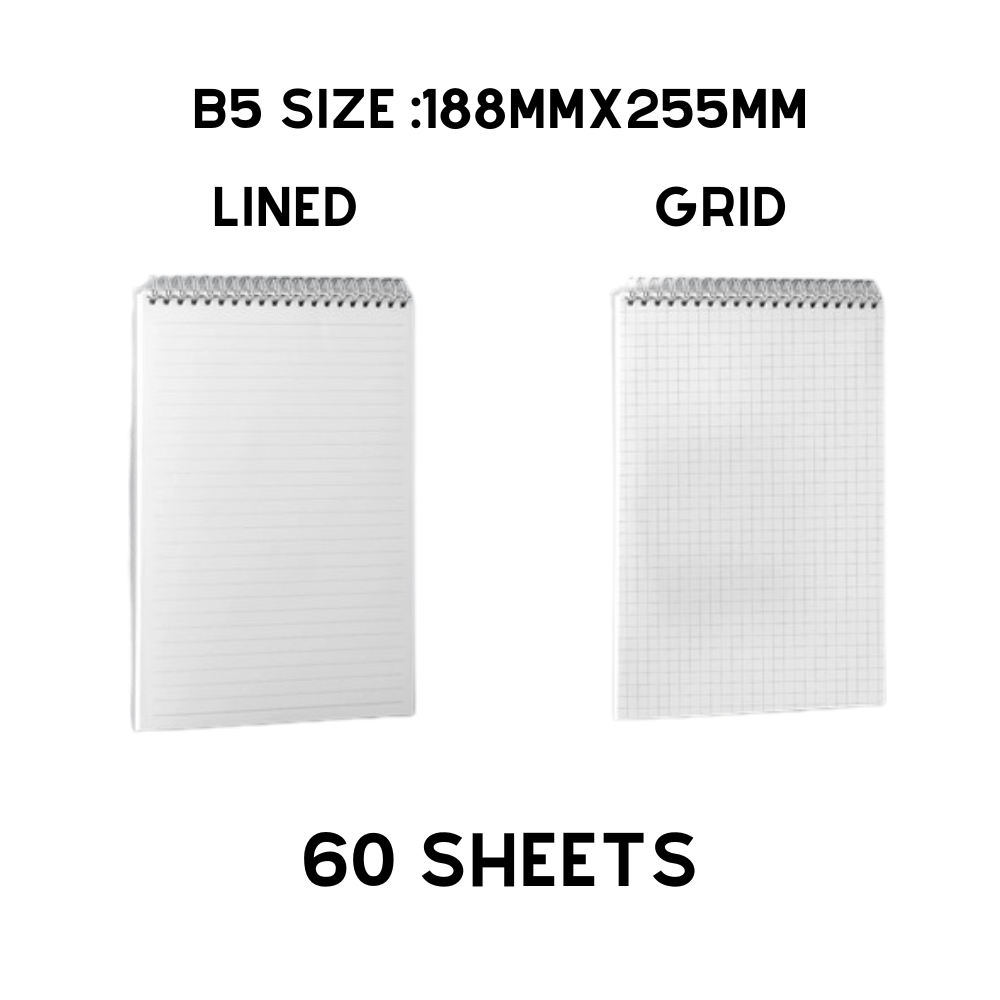 A5/B5 Simplistic style Steno GRID/DOTTED/BLANK/LINED notebook | Shopee ...