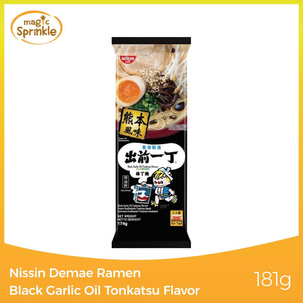 Nissin Demae Ramen - Black Garlic Oil Tonkatsu Flavor 181g | Shopee ...