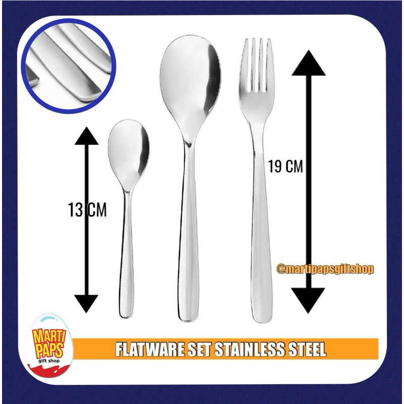 MOPSIG FLATWARE SET STAINLESS STEEL SPOON FORK TEASPOON | Shopee ...