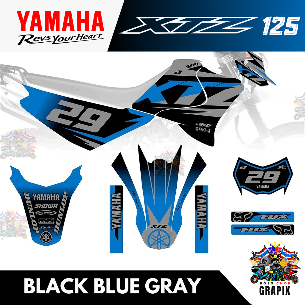 Yamaha XTZ 125 Full Decals Sticker (Racing Series)- 2024 Design Free ...