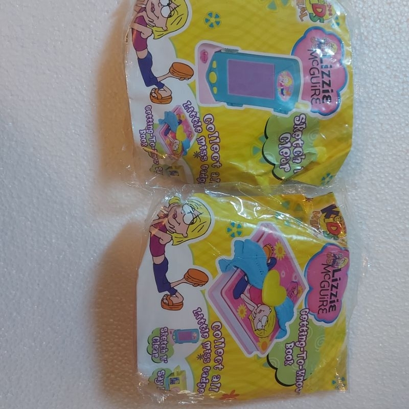vintage Jollibee Kiddie Meal complete set of 2 Lizzie Mc Guire sealed ...