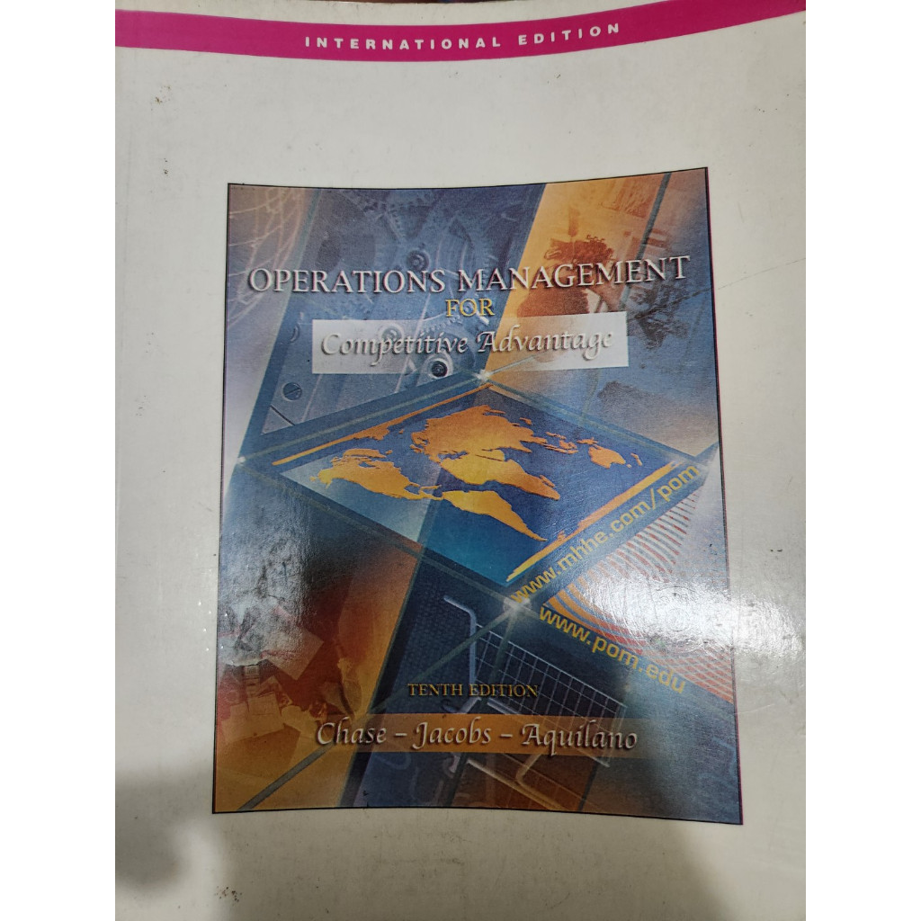 Operations Management for Competitive Advantage 10th ed Chase Jacobs ...