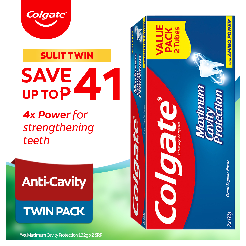 COLGATE Great Regular Flavor Anti Cavity Toothpaste Twin Pack 132G ...