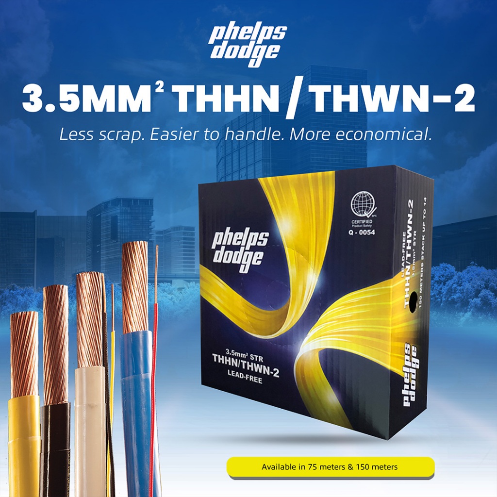 Phelps Dodge THHN/THWN-2 3.5mm2 #12 AWG 150M Building Wire | Shopee Philippines