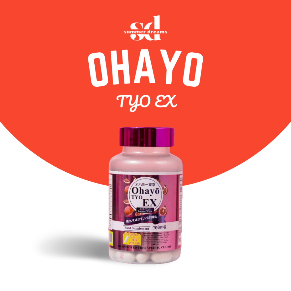OHAYO TYO Tokyo EX Lumine White 100% MADE IN JAPAN 60 Capsules Glutathione Collagen Vitamin C ...