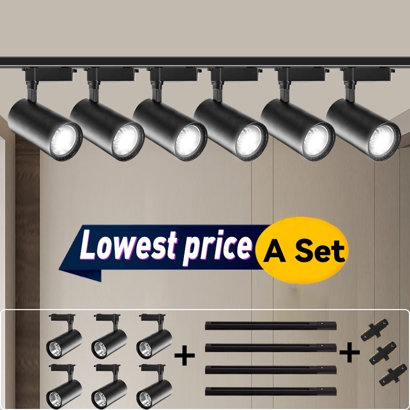 20W 30W 40W LED Track Light Magnetic Rail Lamp Ceiling spotlight Bar ...