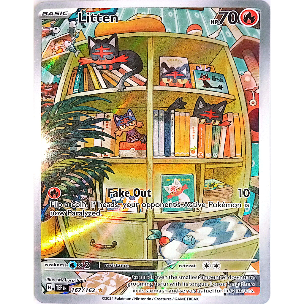 Pokemon TCG Litten 167/162 Temporal Forces Ultra Rare Full Illustration | Shopee Philippines