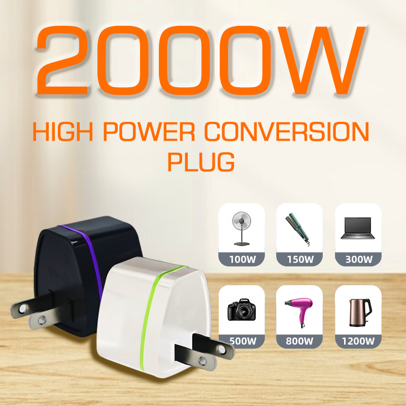 2 Pin Travel Converter US Plug Travel Socket AC Power Adapter To 2&3 ...