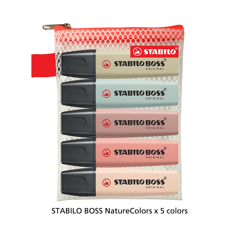 STABILO BOSS NatureColors Highlighter Pen Marker Color Set School ...