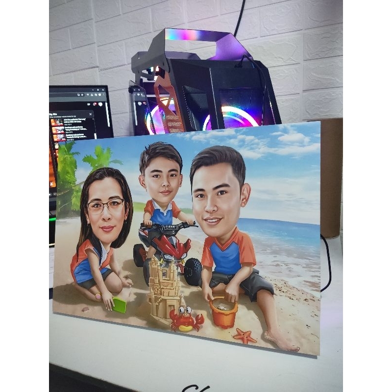 Sintra board A3 customized caricature wall decor / memorable gift ideas ...