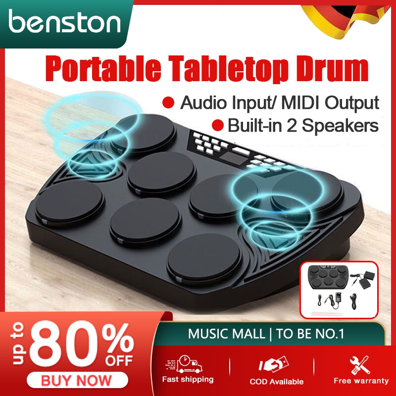Tabletop Electronic Drum Set with Built in 2 Speakers 7-Pad Digital ...