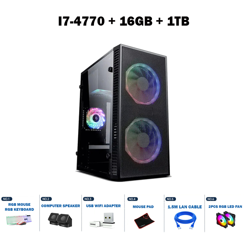 Intel Core i5 / i7 Desktop Computer Quad-Core 8 Thread 16GB RAM 512GB ...