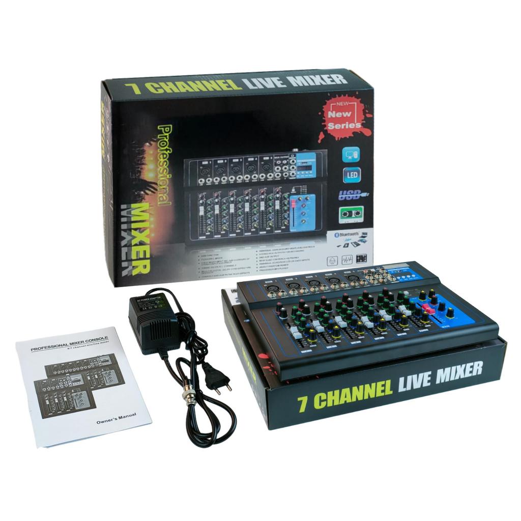 F4/F7 4/7Channel Professional Mixer MP3 player with USB port Bluetooth ...