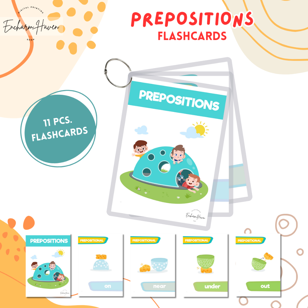 'PREPOSITIONS' Fully Laminated Educational Flashcards [11 pcs ...