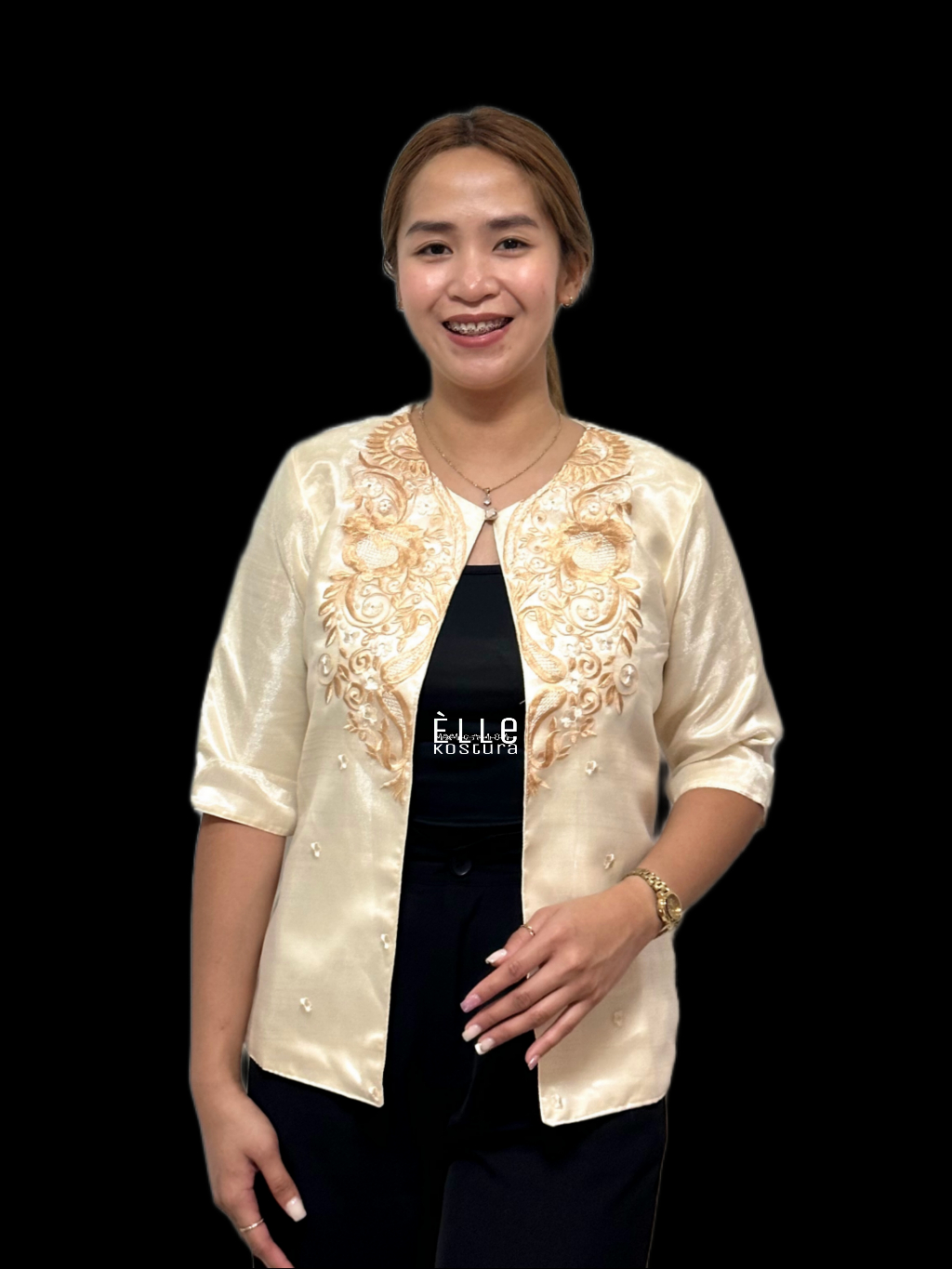 Modern Filipiniana Bolero Long | Shopee Philippines