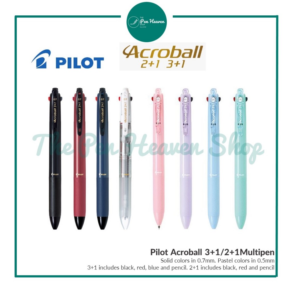 Pilot Acroball 3+1/ 2+1 Multipen (Solid and Pastel) | Shopee Philippines