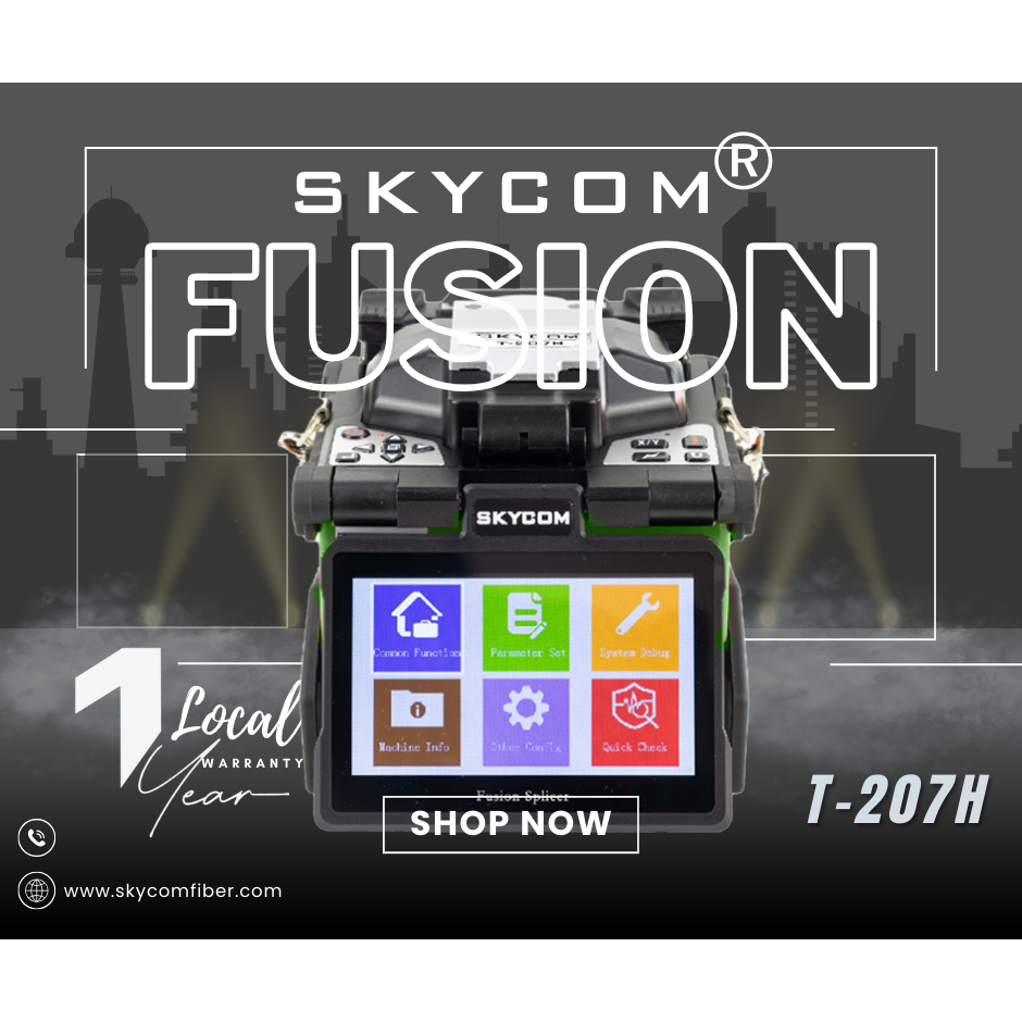 Skycom Fiber Optic Fusion Splicing Machine Model T-207H (2023 model) | Shopee Philippines