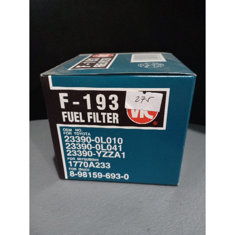 VIC F-193 FUEL Filter made in Japan | Shopee Philippines
