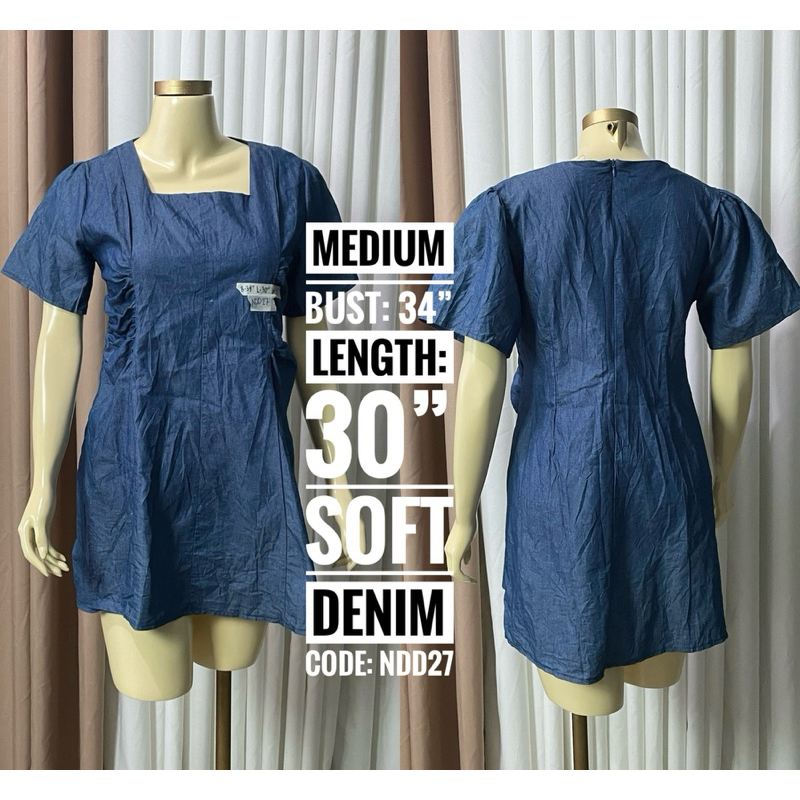 denim dress | maxi mini midi denim dress l ladies maong dress | Shopee ...
