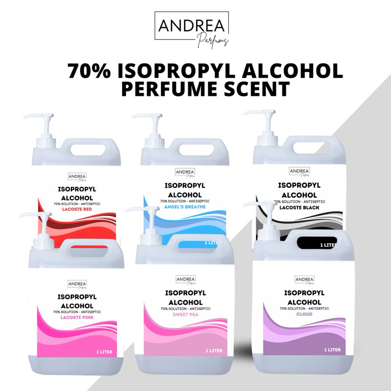 Andrea Parfums 70% Isopropyl Alcohol Perfume Scent 1Liter Pump | Shopee ...