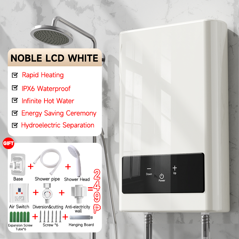Yowxii Modern LCD Water Heater Shower Inverter Electric Hot And Cold ...