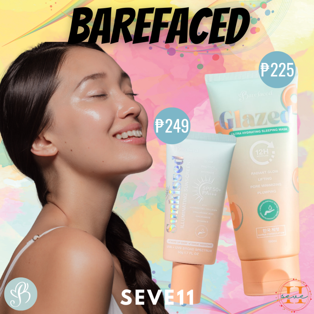 Barefaced - Glazed (Ultra Hydrating Sleeping Mask) and Sunkissed SPF50 ...