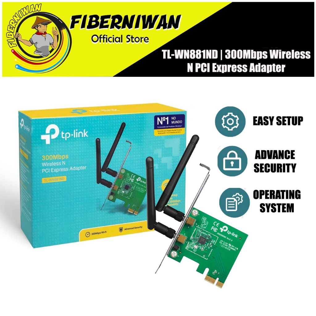 TP-Link TL-WN881ND 300Mbps Wireless N PCI Express Adapter | Shopee Philippines