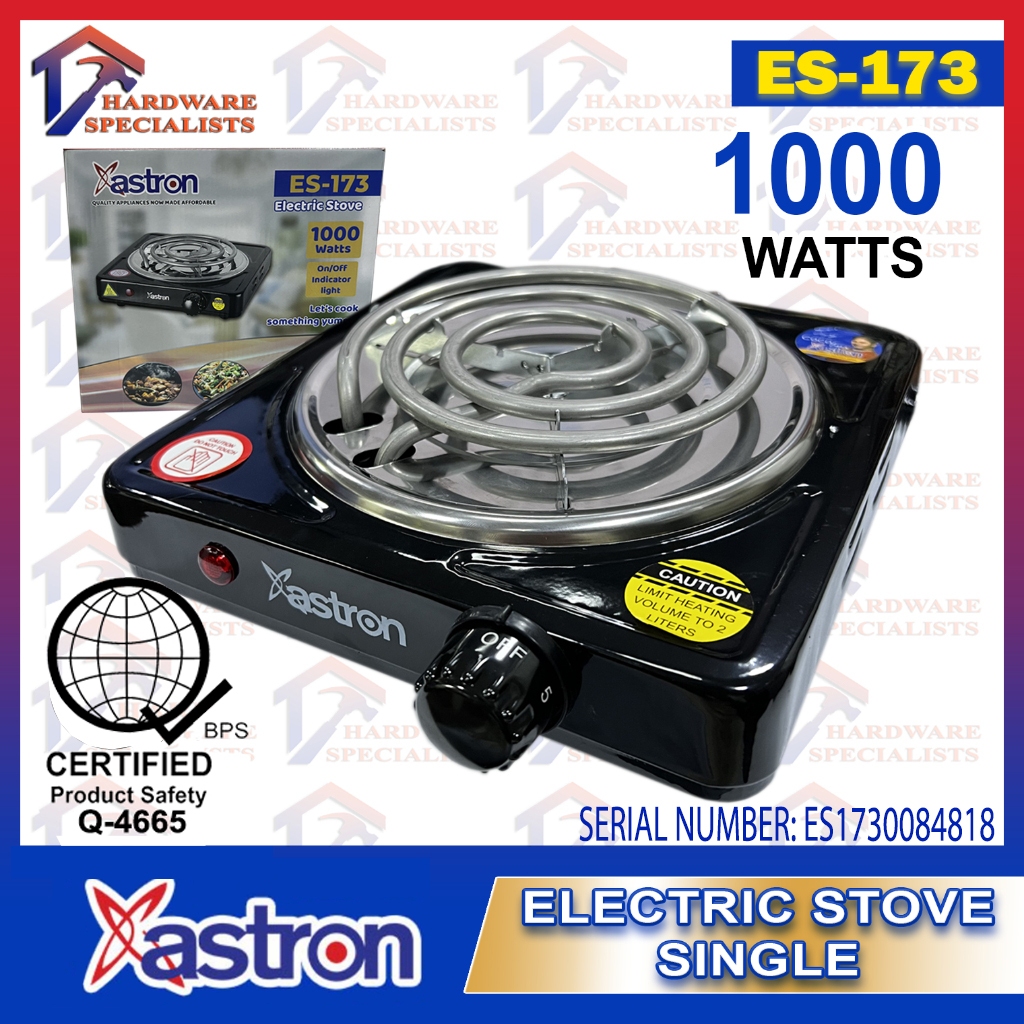 Astron Black Single Burner Electric Stove ES-173 Original Authentic ...