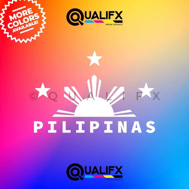 Pilipinas 3 Stars and a Sun Waterproof Sticker Philippine Pinas Flag ...